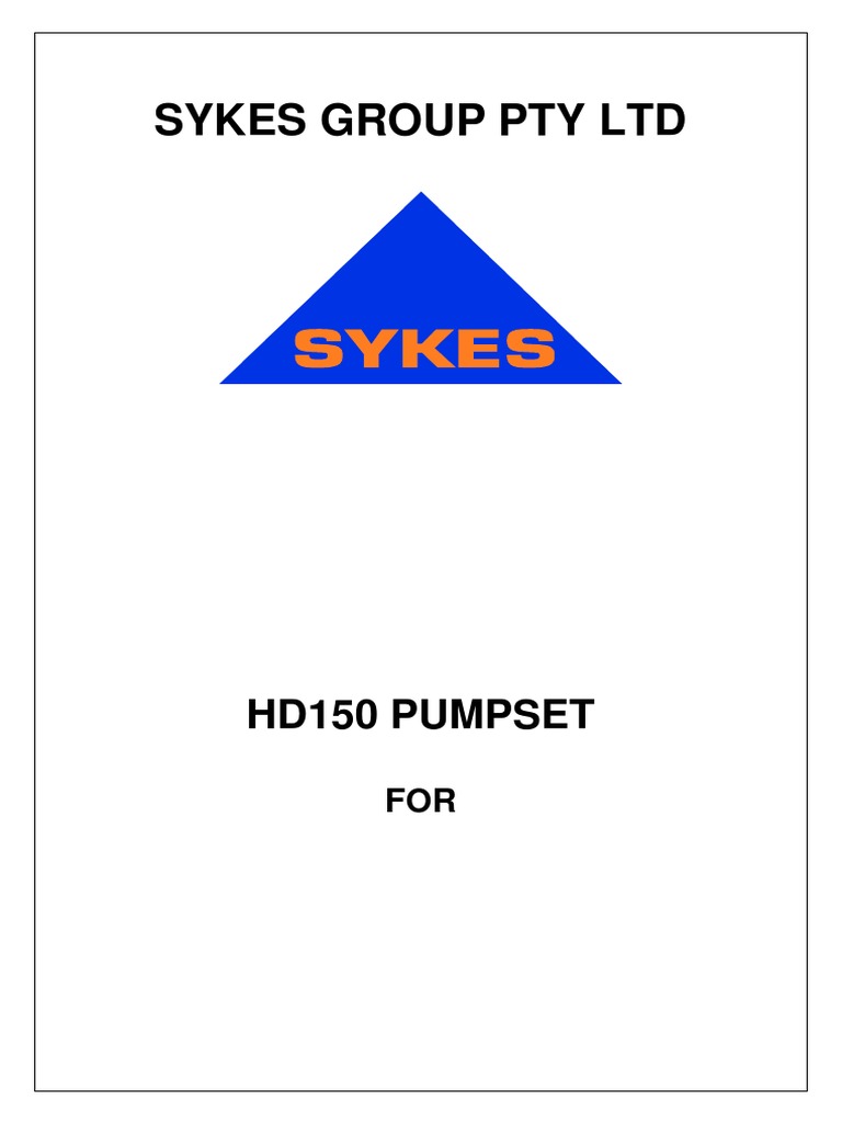 HD150 Pump Installation Manual | PDF | Bearing (Mechanical) | Pump