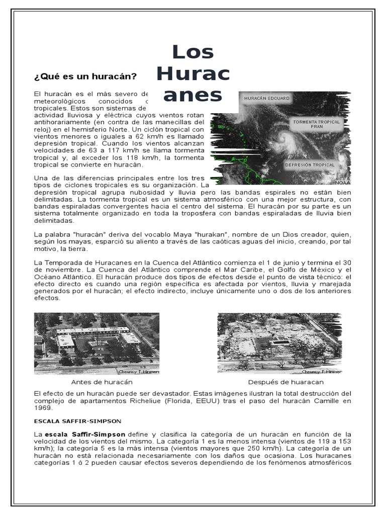 Los Huracanes | PDF | Ciclones tropicales | Herida