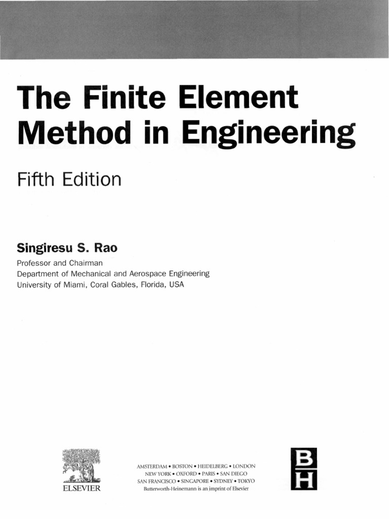The Finite Element Method in Engineering | PDF | Finite Element Method ...