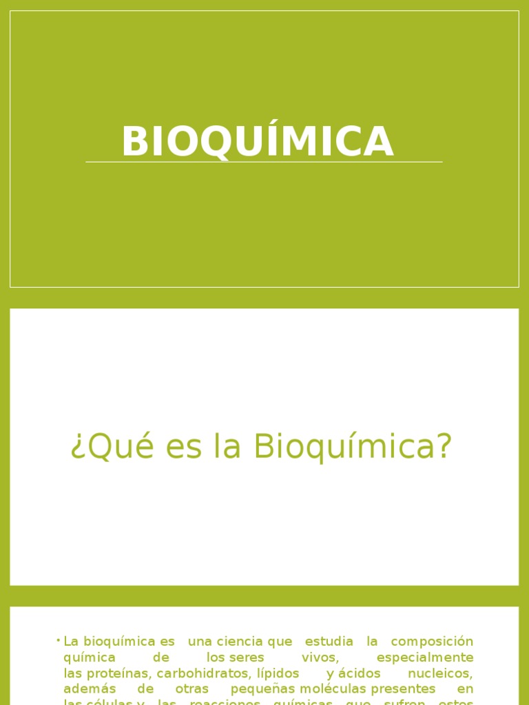 La Historia de La Bioquímica | PDF | Bioquímica | Química