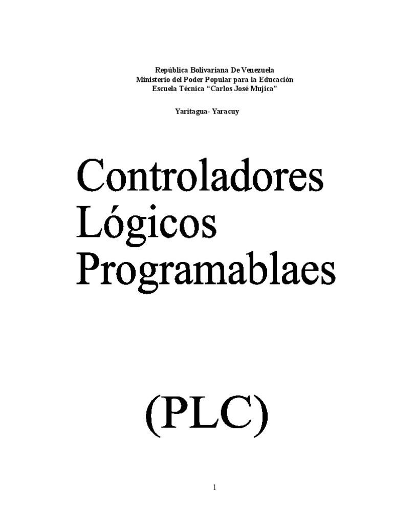 Controladores Lógicos Programables | PDF