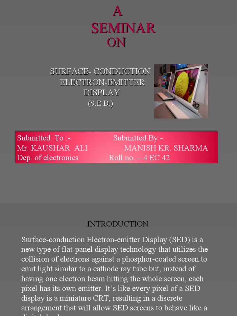Display Surface Conduction Electron Emitter