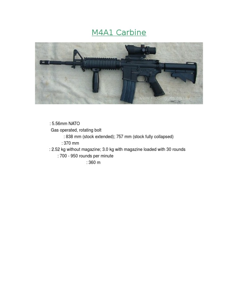 Colt M4A1 Carbine | PDF