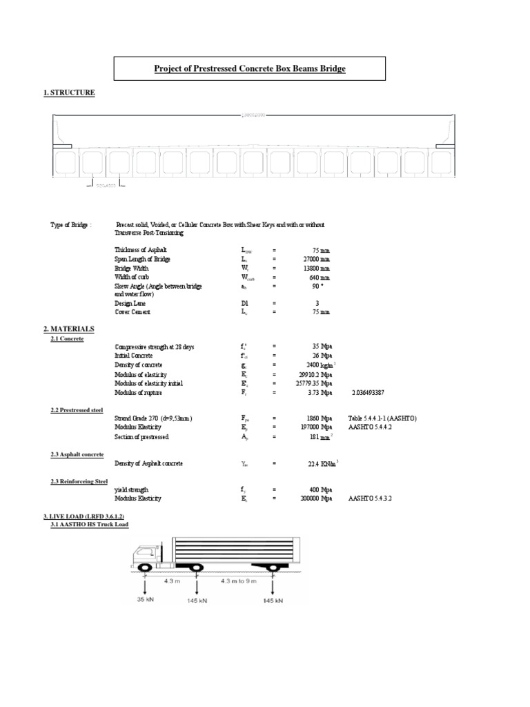 Box Beam Bridge (Part-1) | PDF | Beam (Structure) | Prestressed Concrete