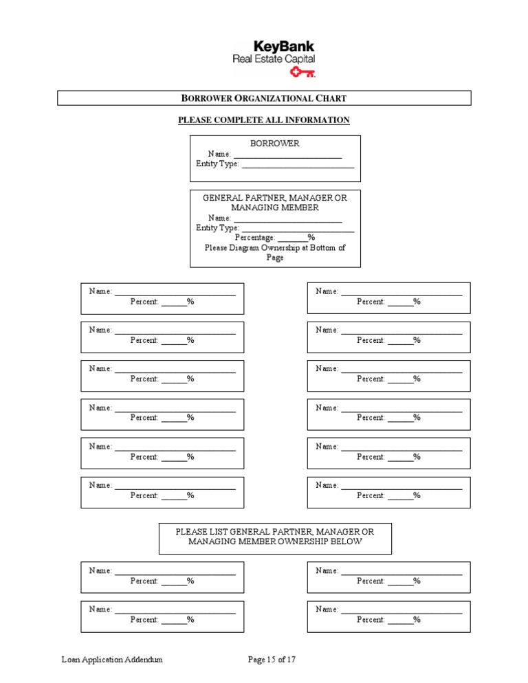 Borrower Organizational Chart Template | PDF | Business | Career & Growth