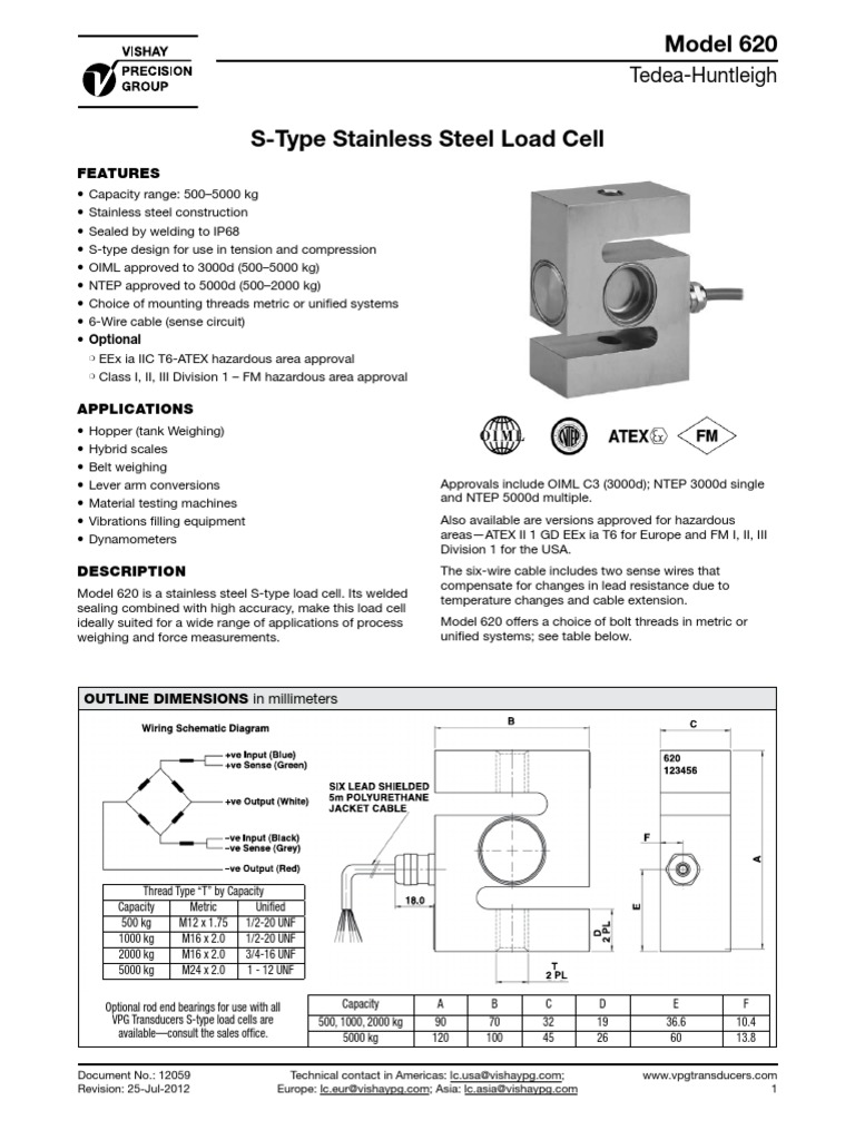 Model 620 Model 620: Tedea-Huntleigh | PDF | Disclaimer | Contractual Term