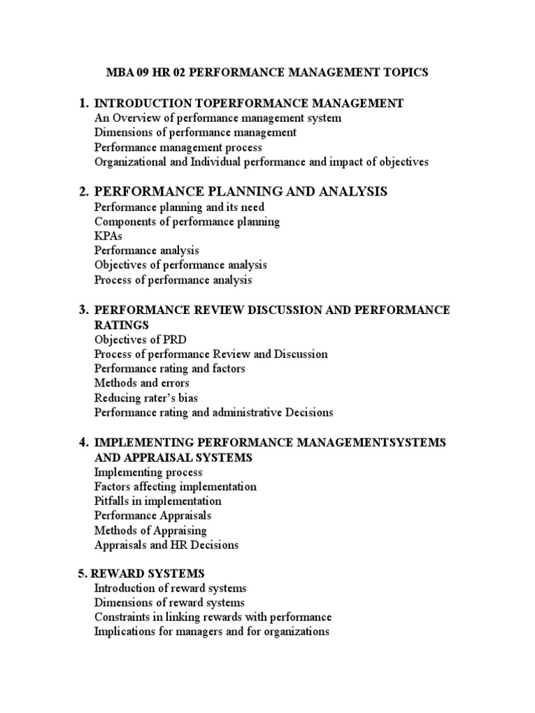 Performance Management | PDF | Performance Management | Performance ...