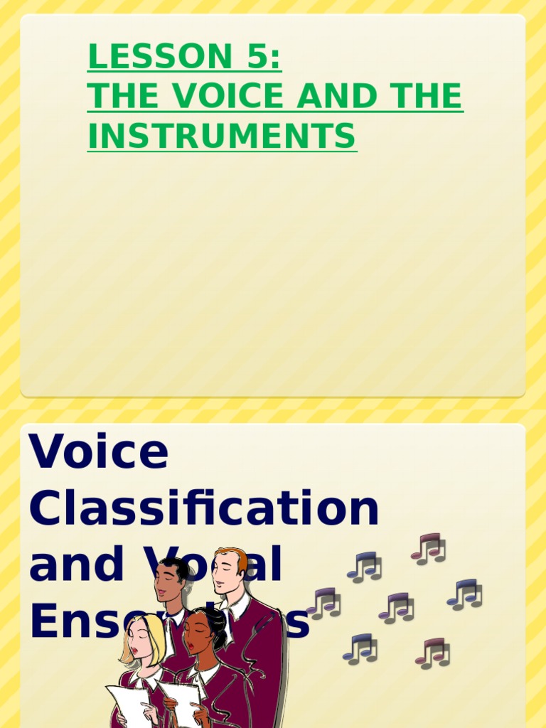 Lesson 5: The Voice and The Instruments | PDF