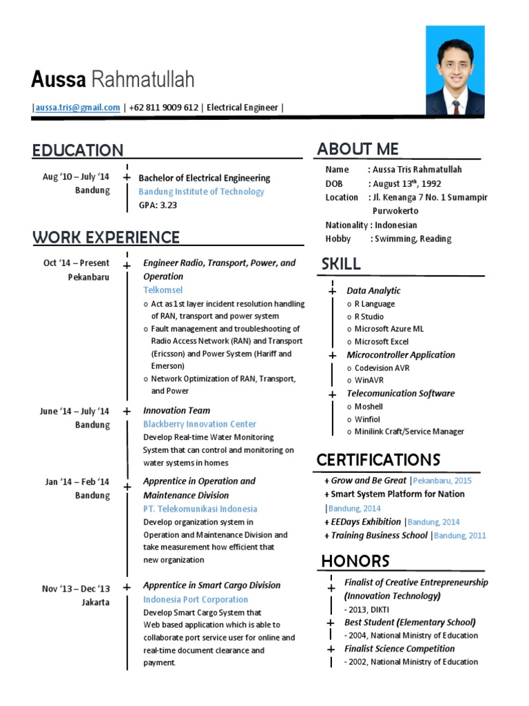 Electrical Engineer Aussa Rahmatullah Resume | PDF | Technology & Engineering