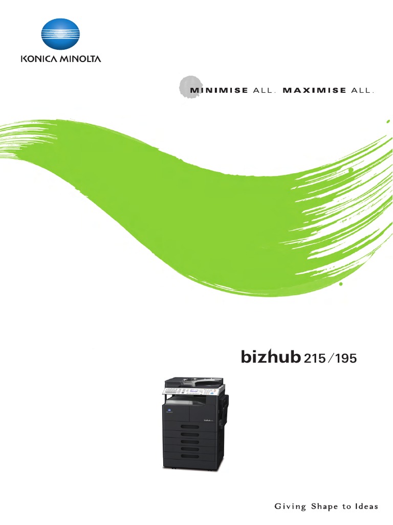 Bizhub 215 195 | PDF