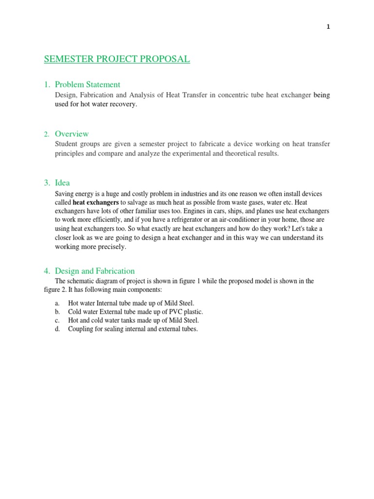 Heat Exchanger Design Proposal | PDF | Heat Exchanger | Water Heating