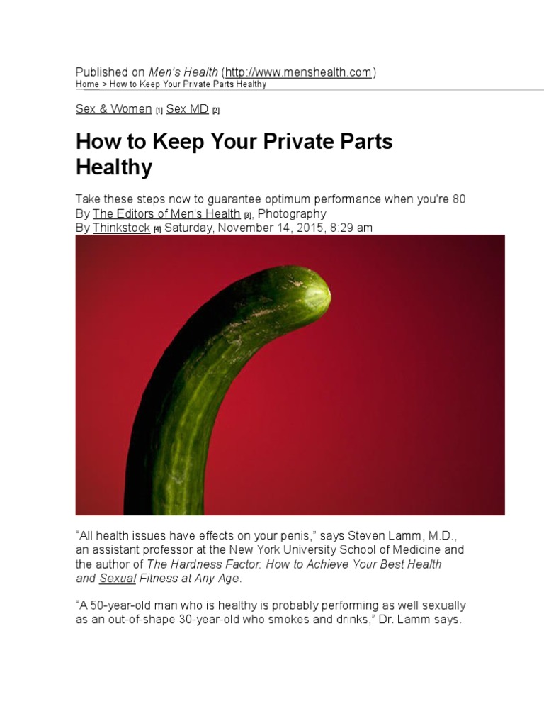 Keeping Your Private Parts Healthy | PDF | Docosahexaenoic Acid | Omega ...
