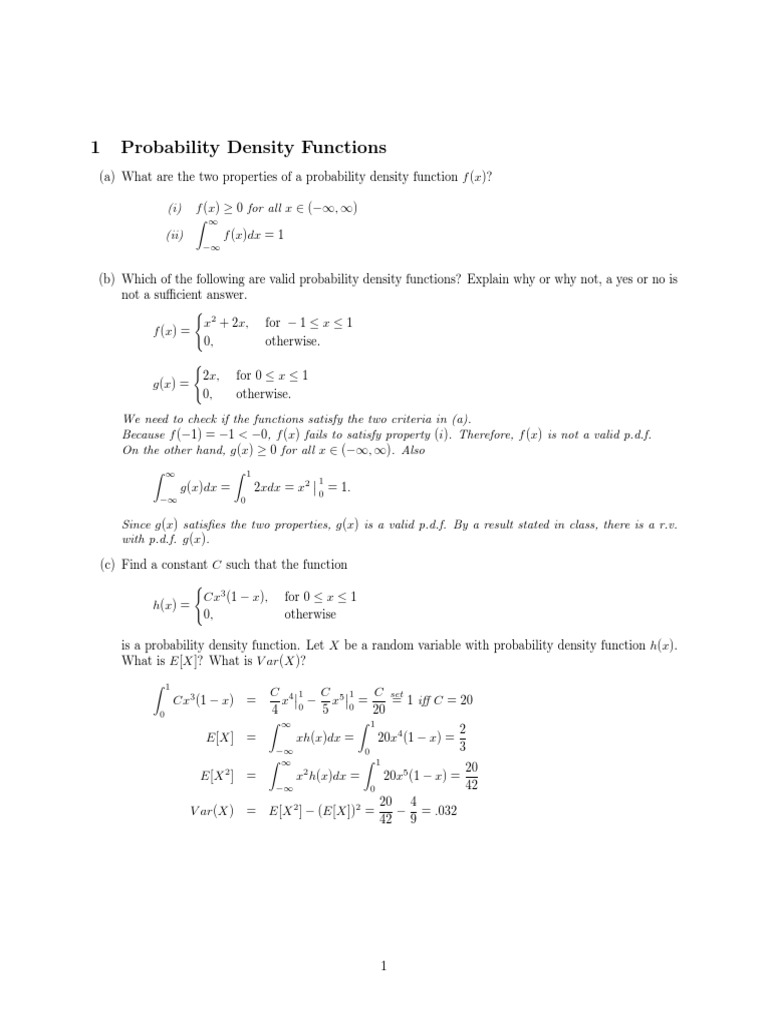 Statistics Cheat Sheet | PDF | Probability Density Function | Integral