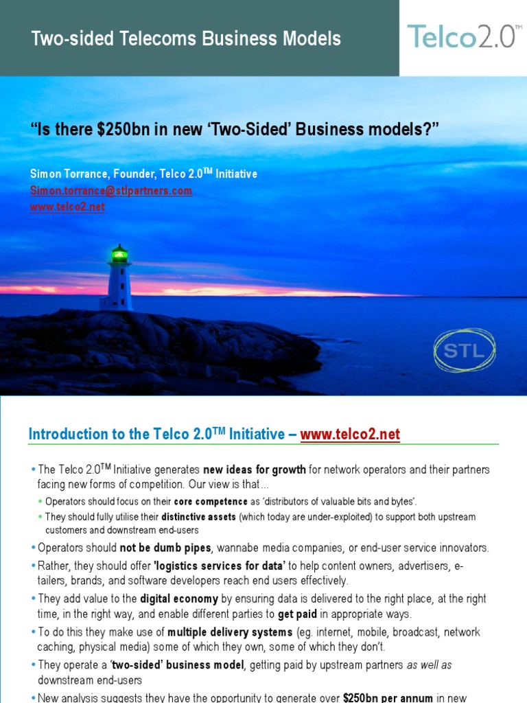 Two Sided Telecoms Business Models | PDF | Business Model | Advertising