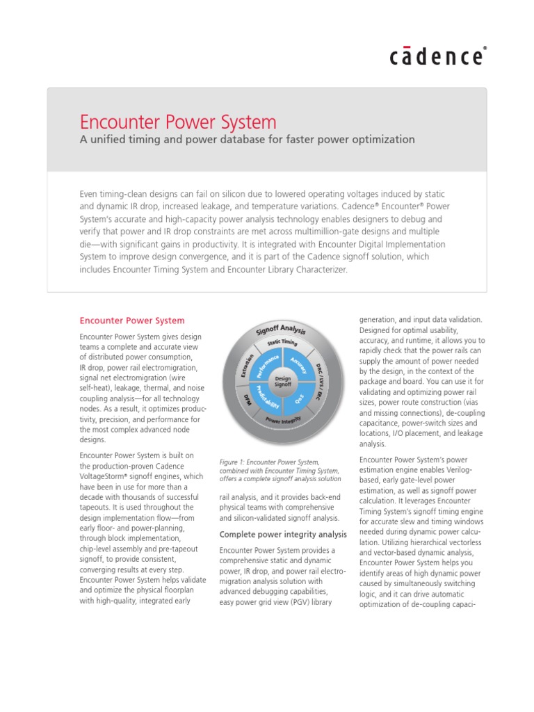 Cadence Encounter Power System | PDF | 64 Bit Computing | Capacitor