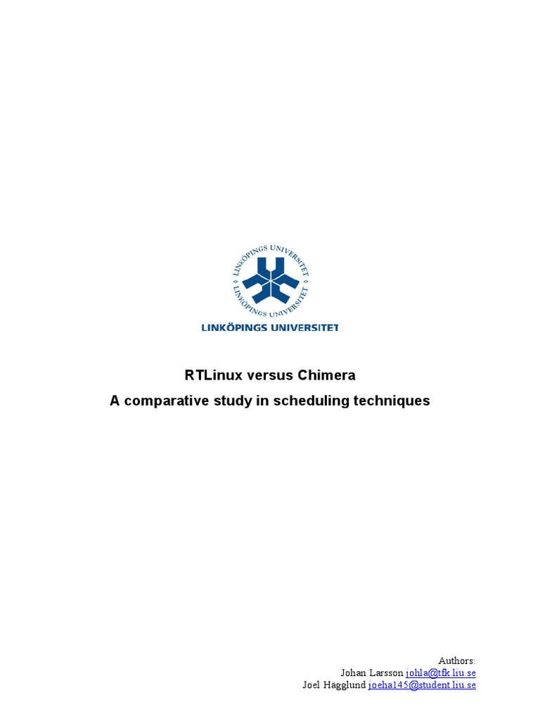 29 Johla Joeha145 RTLinux Chimera Scheduling | PDF | Scheduling (Computing) | Operating System