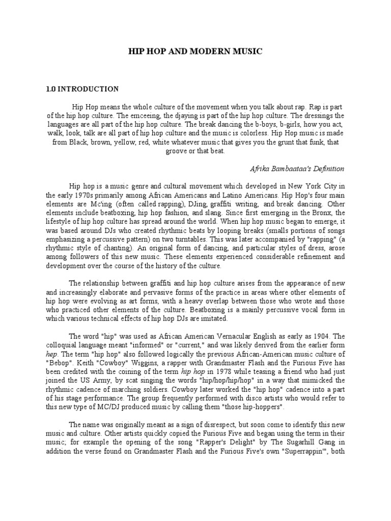Hip Hop | PDF | Hip Hop Music | Hip Hop