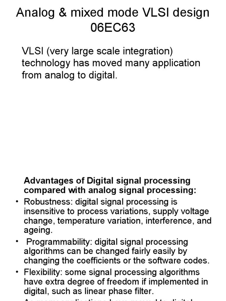 Intr. Mixed Signal. | PDF | Mixed Signal Integrated Circuit | Electronic Circuits