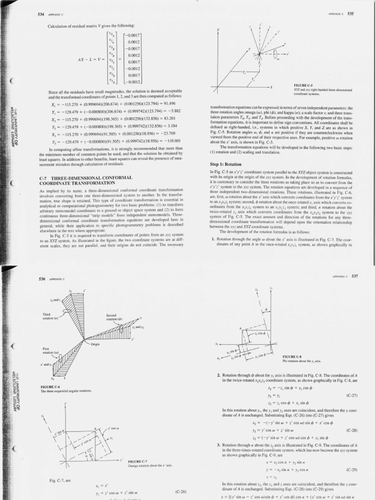 3D Transformation | PDF | Cartesian Coordinate System | Equations