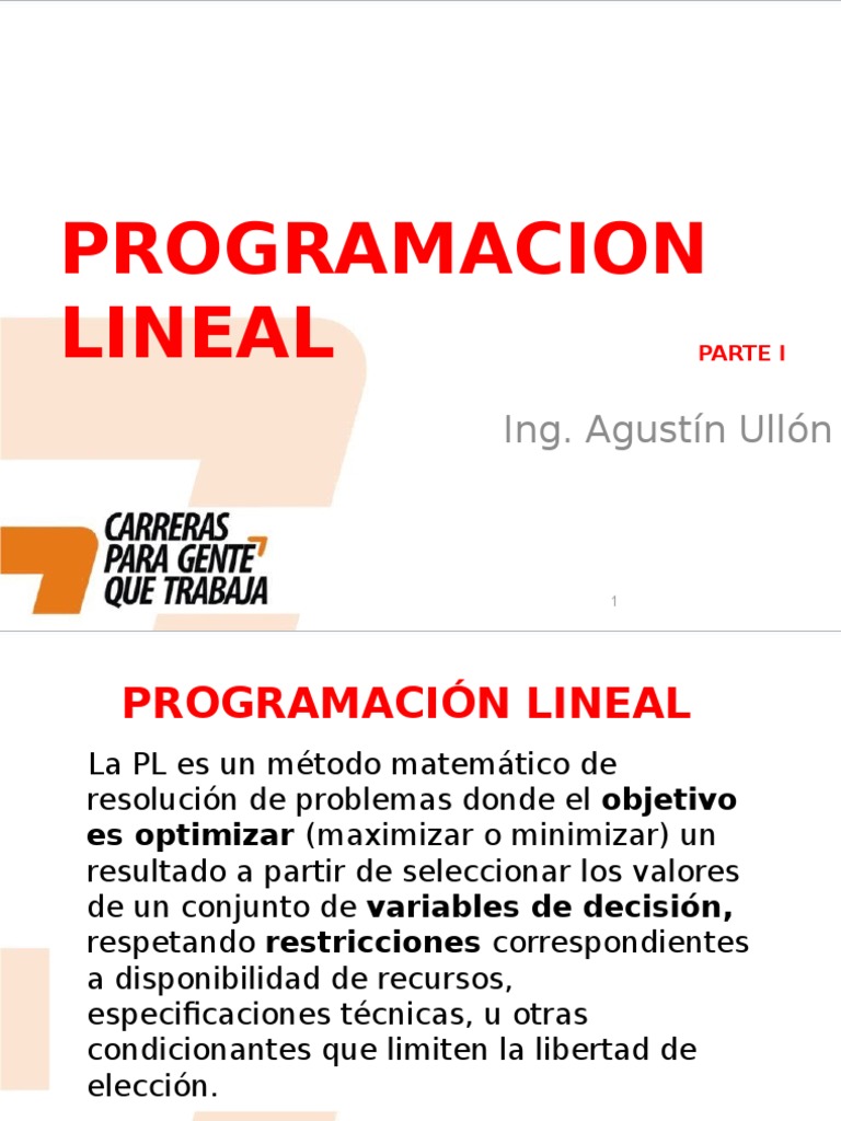 Programacion Lineal | PDF | Programación lineal | Función (Matemáticas)