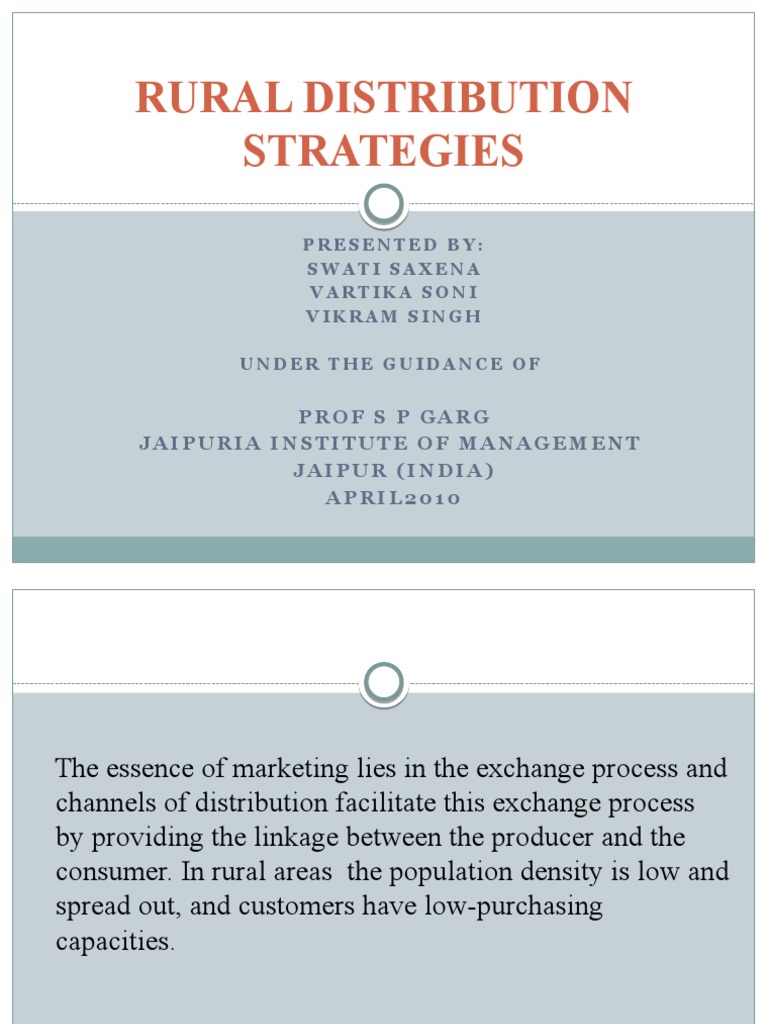 Rural Distribution Strategies... | PDF | Nokia | Business Process