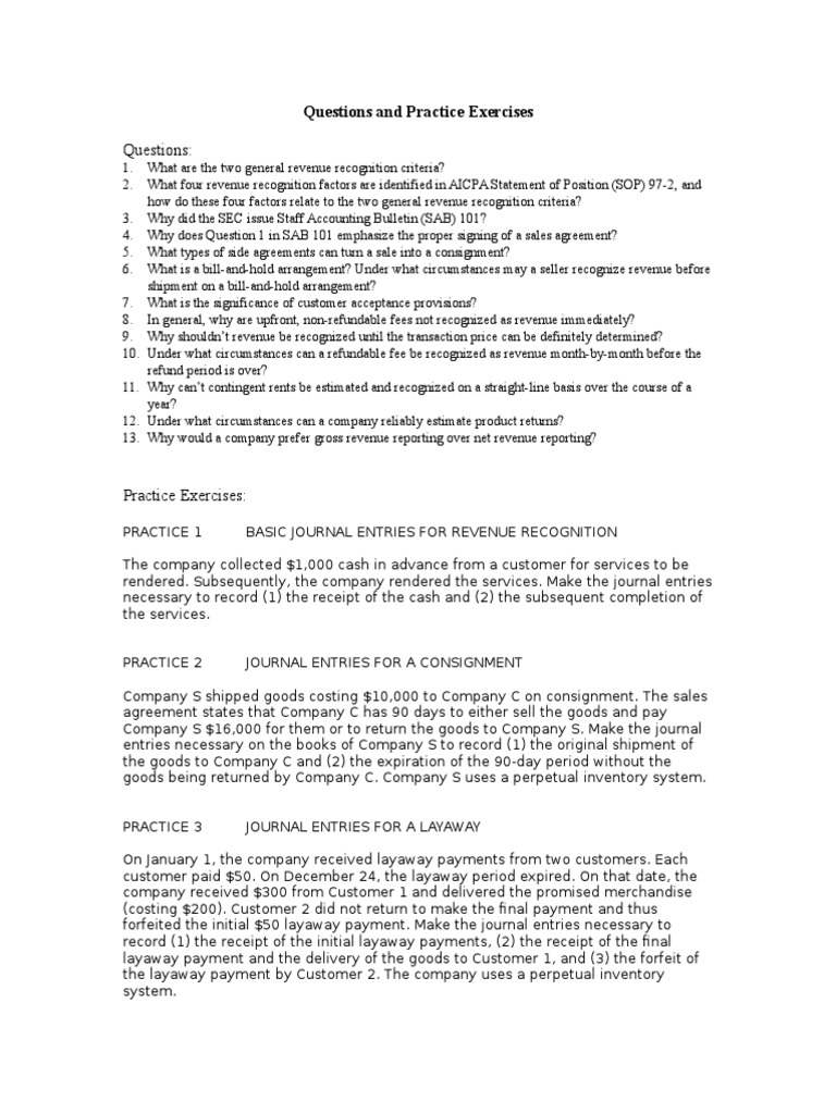 Chapter8 Questions and Practice Exercises Sab 101 | PDF | Subscription ...