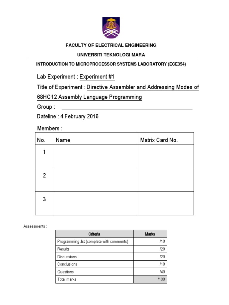 Lab 1 Addressing Modes | PDF | Assembly Language | Central Processing Unit