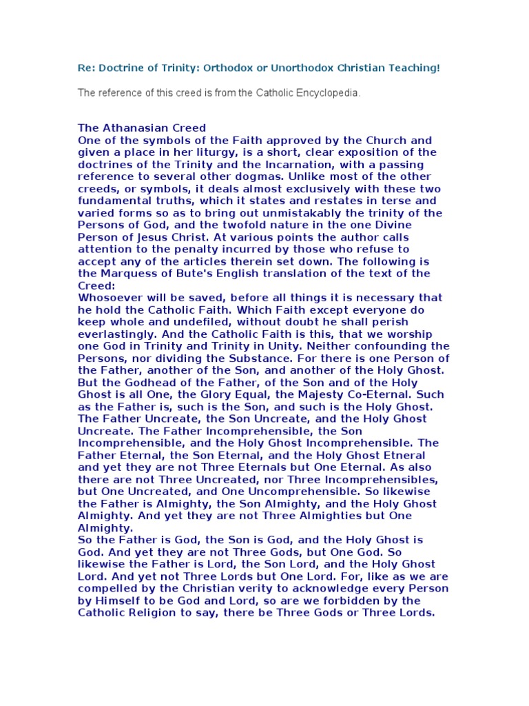 The Doctrine of Trinity | PDF | God The Father | God In Mormonism