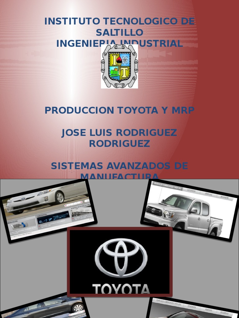 Producción Toyota y MRP: Claves y Estructura | PDF | Planificación de ...