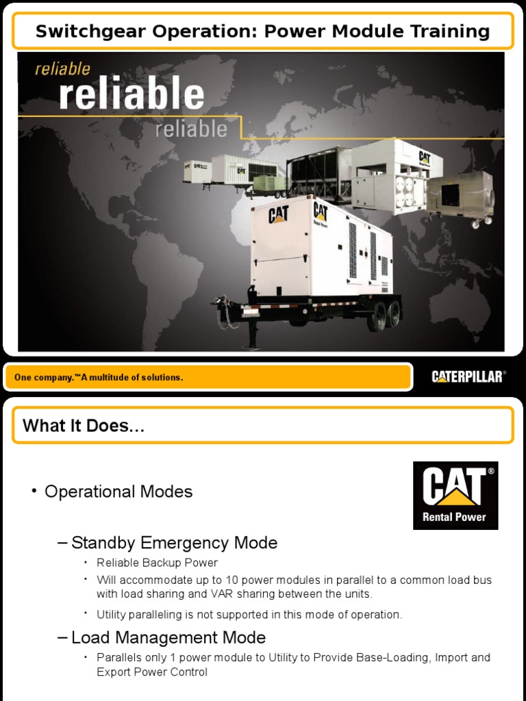 Switchgear Operation: Power Module Training: One Company. A Multitude ...