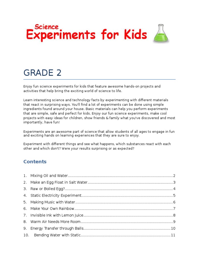 Fun Hands-On Science Experiments for Kids | PDF | Electric Charge | Rainbow
