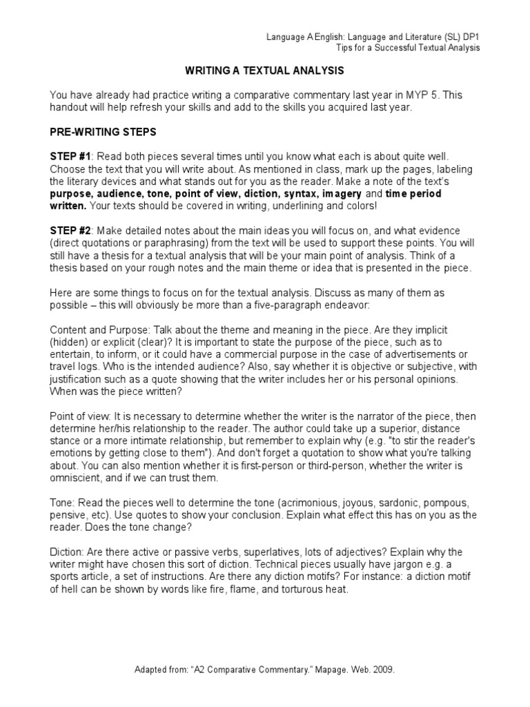 Tips for Effective Textual Analysis | PDF | Narration | Style (Fiction)