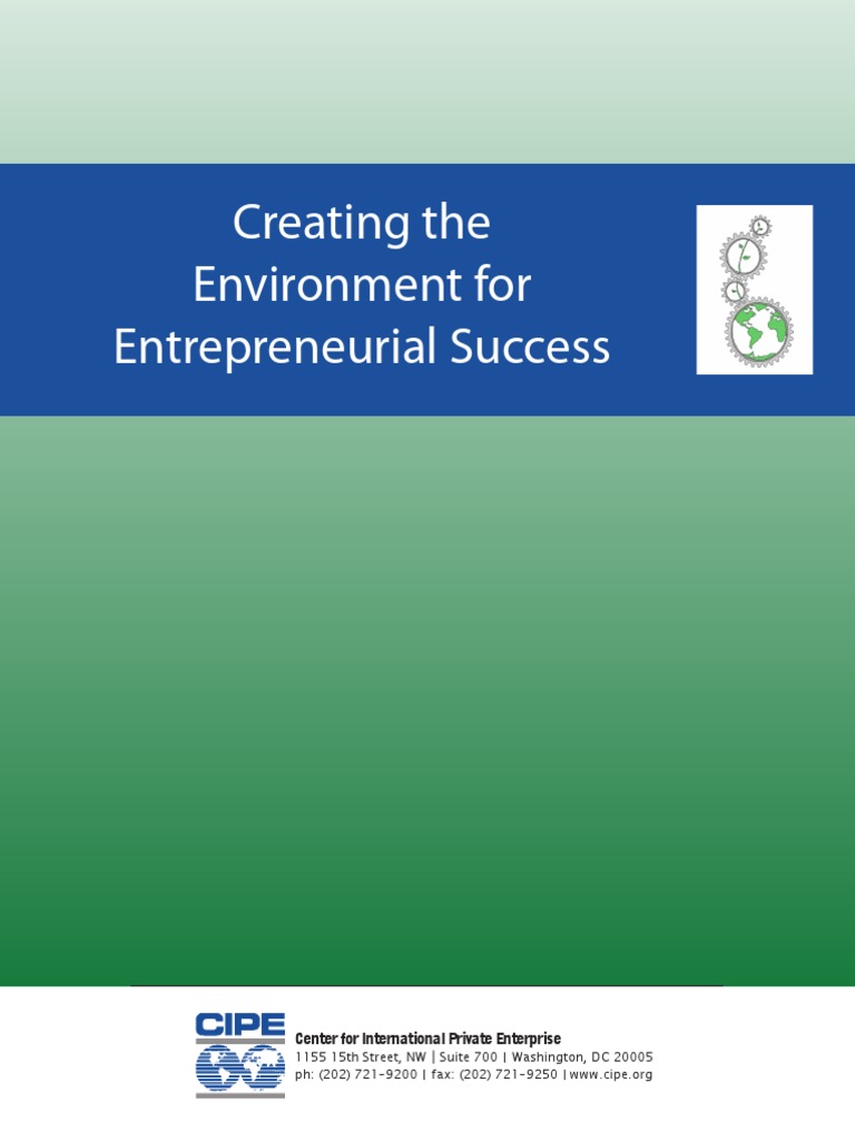 Creating The Environment For Entrepreneurial Success | PDF | Finance ...