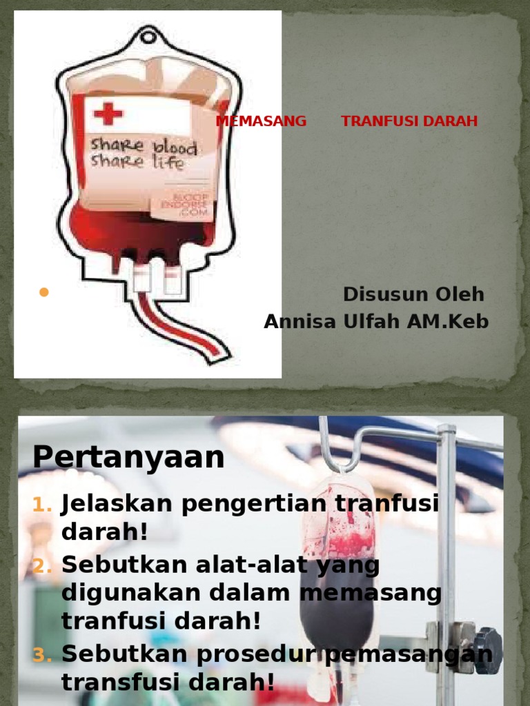 Tata Cara Pemberian Tranfusi Darah | PDF | Sains & Matematika