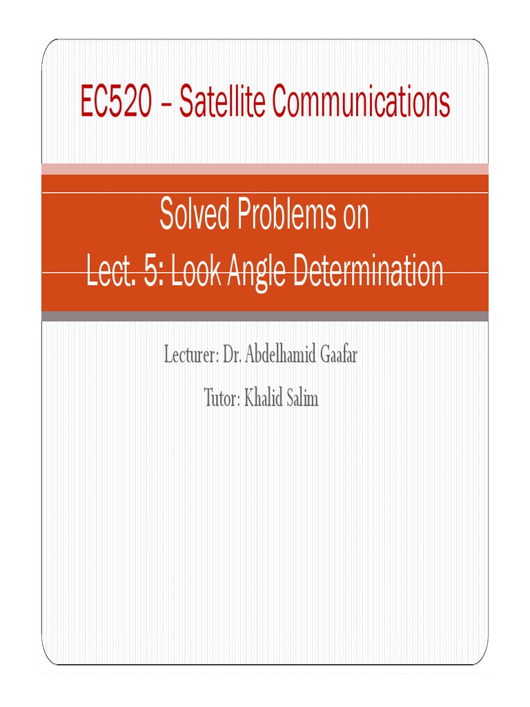 Ec520 - Sol Prob Lec05 PDF | PDF | Azimuth | Longitude