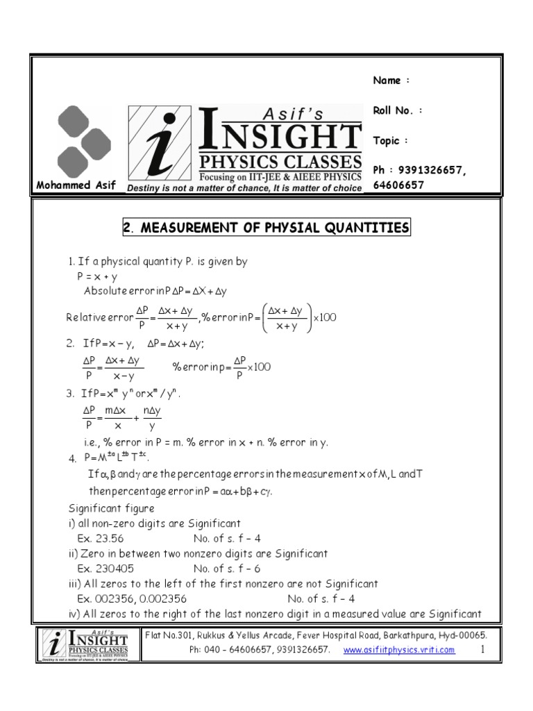 EAMCET Formula in Physics1 | PDF | Force | Lift (Force)