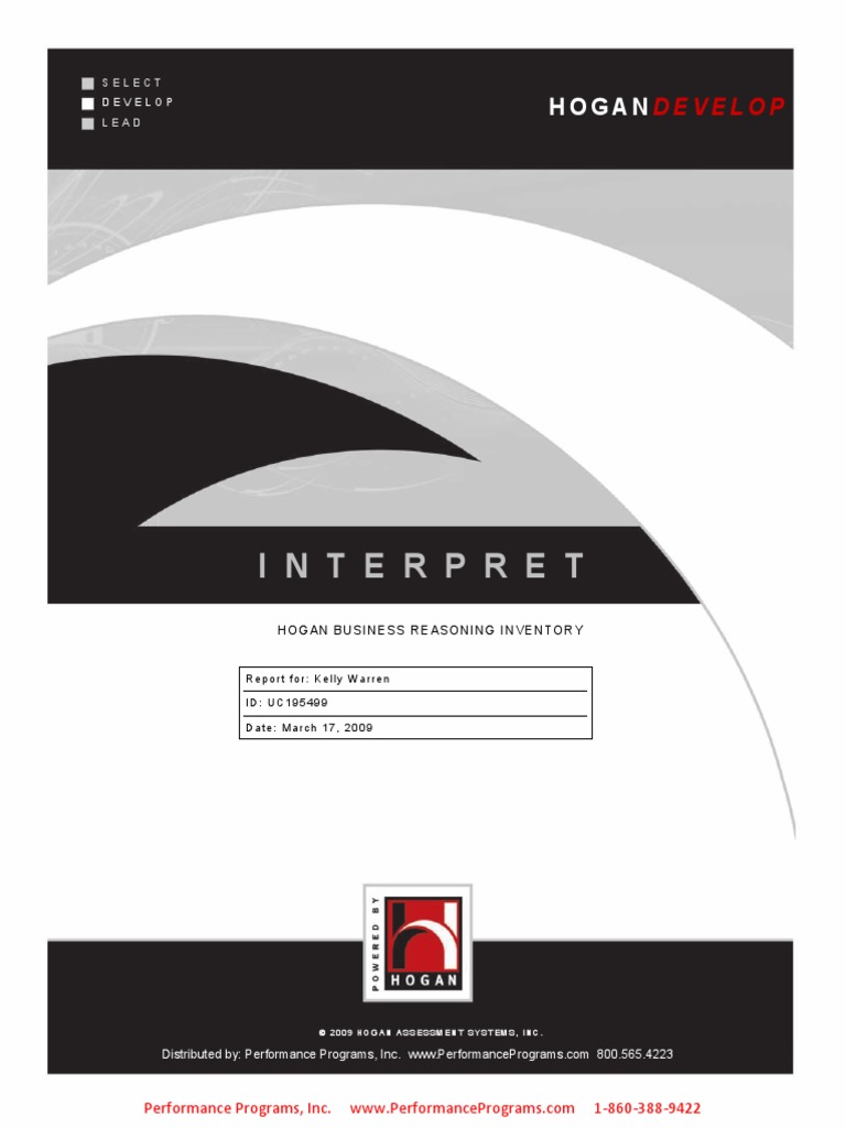 HBRI Interpretive Sample Report | PDF | Decision Making | Reason