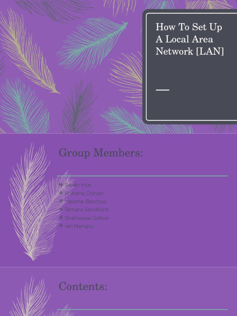 How To Set Up A Local Area Network Pdf