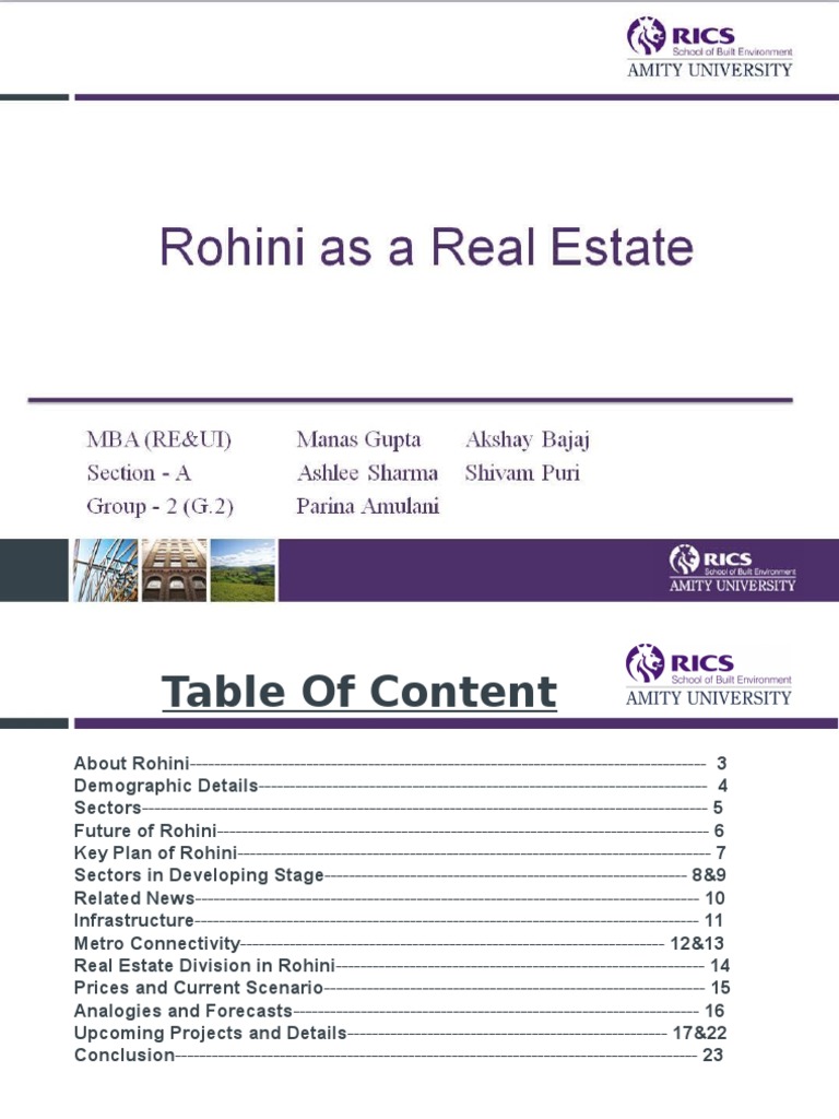 Rohini As A Real Estate | Download Free PDF | Apartment | Real Estate Law