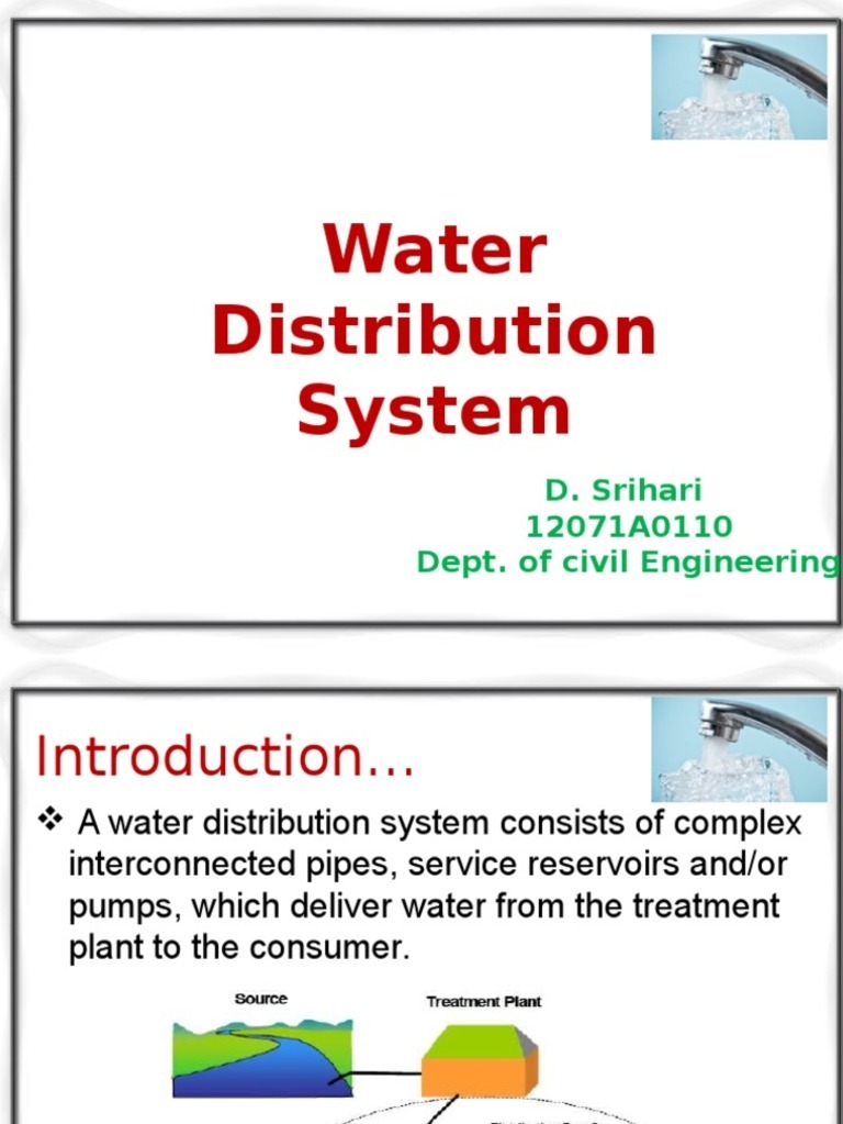 Water Distribution System | PDF | Reservoir | Pipe (Fluid Conveyance)