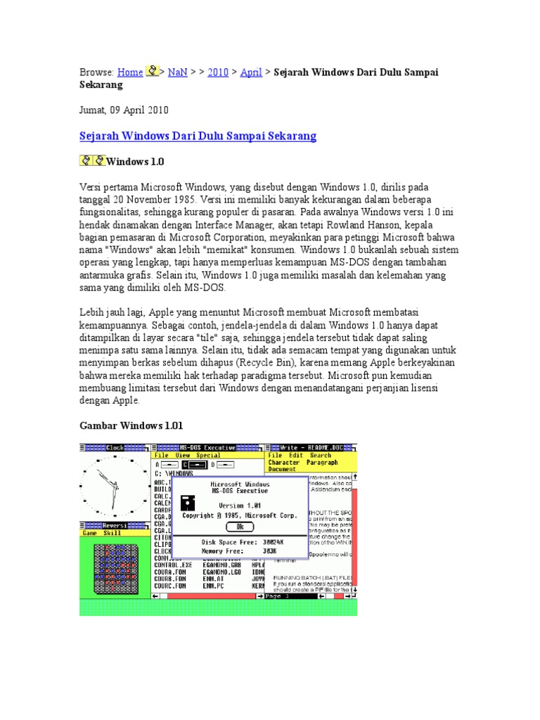Sejarah Windows | PDF