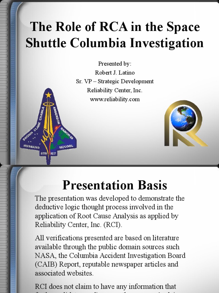 RCA's Role in Columbia Investigation | PDF | Space Shuttle Columbia ...