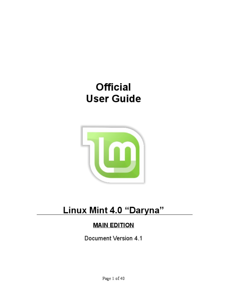 LinuxMint-4 0-User-Guide v1 | PDF | Operating System | Linux