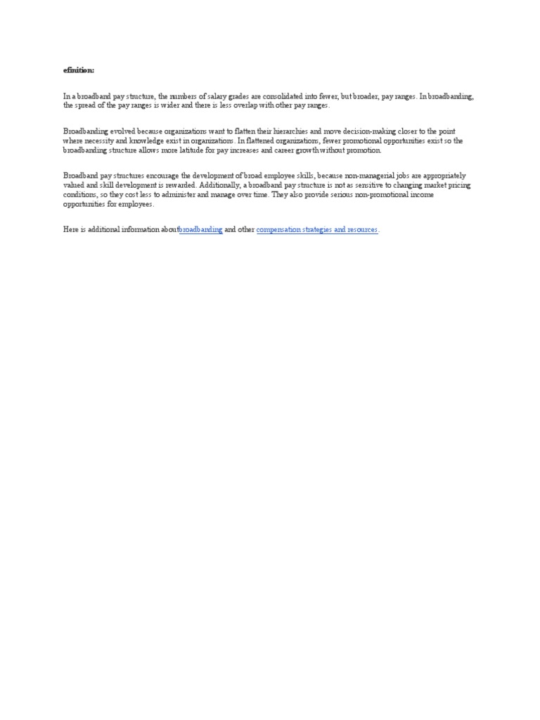 Understanding Broadbanding in Compensation | PDF | Business