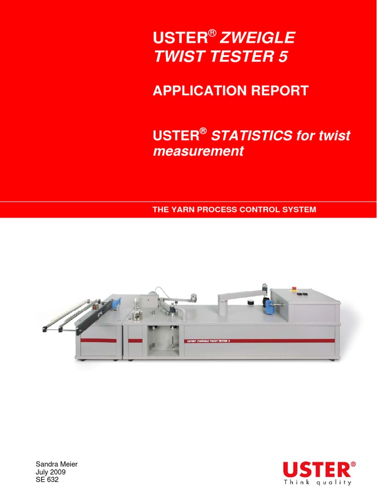 U Z Tt5 Uster Statistics For Twist | PDF | Worsted | Yarn