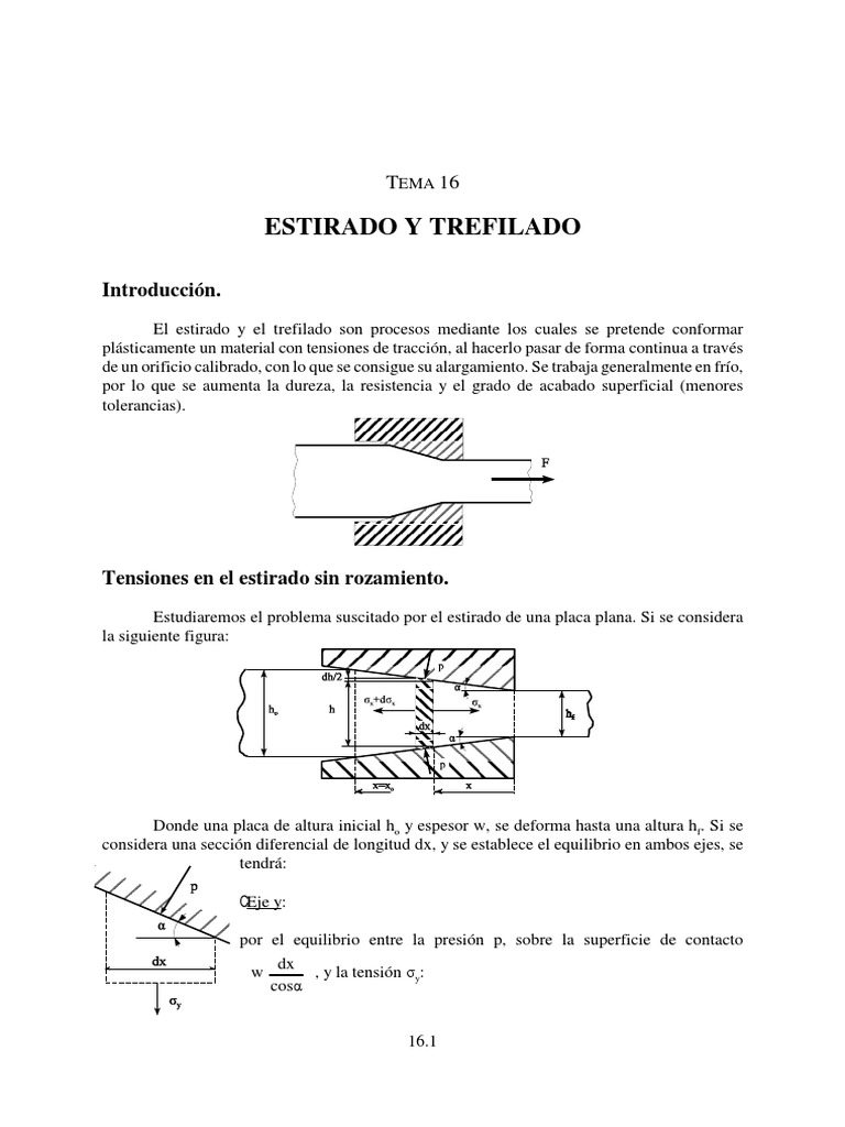 Estirado y Trefilado: Procesos y Diferencias | PDF | Cable | Aluminio