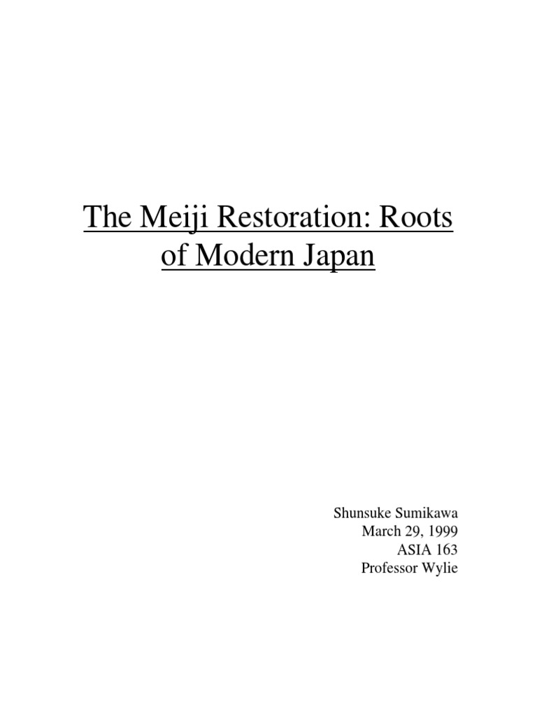 Meiji Restoration: Japan's Modernization Journey | PDF | Empire Of ...
