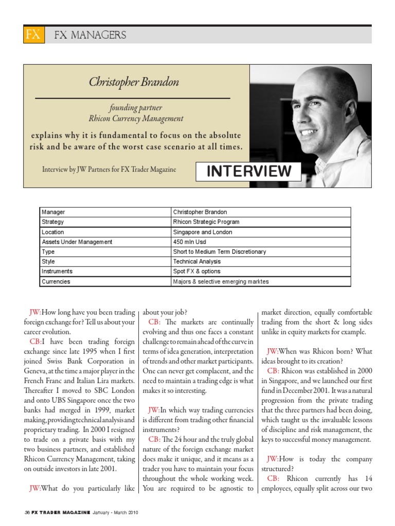 FX Trader Magazine - JW Partners Interview To Christopher Brandon of ...