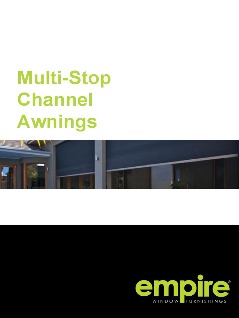 Multi-Stop Channel Awnings Overview | PDF | Law | Home & Garden