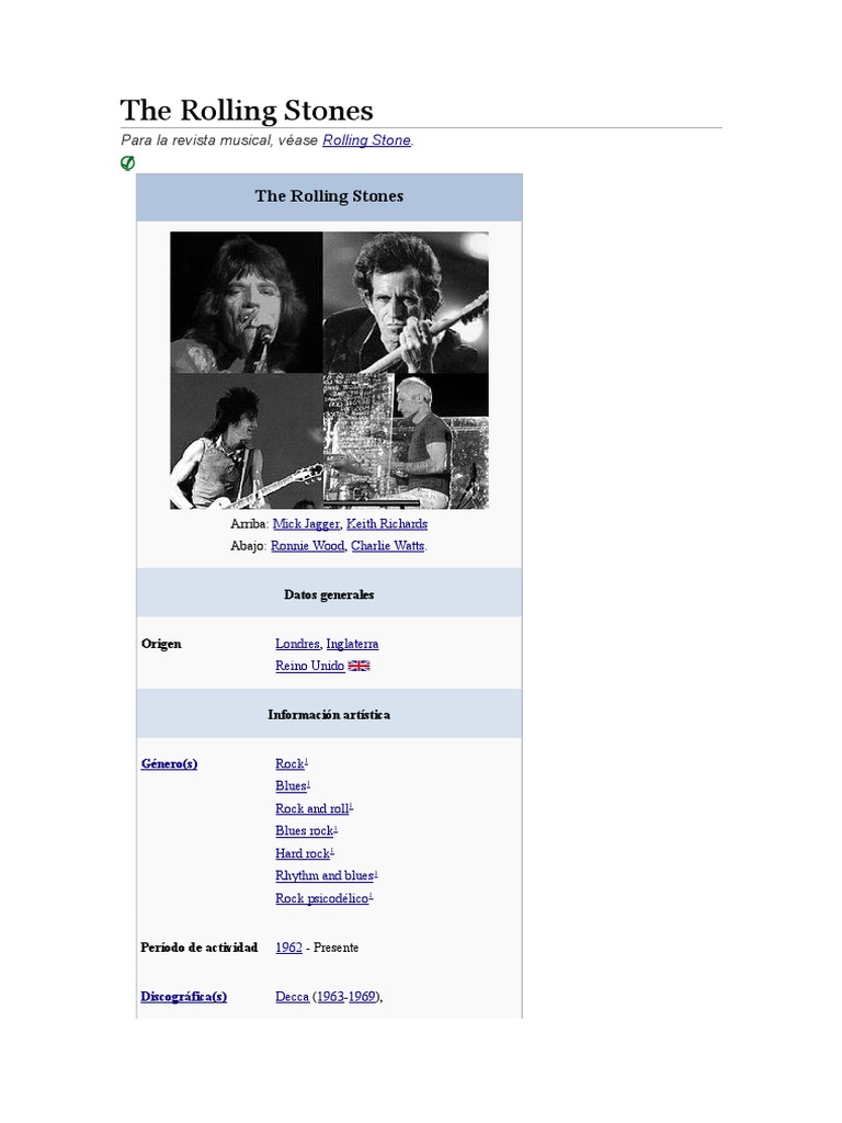 Historia de The Rolling Stones | PDF | Los Rolling Stones | Keith Richards